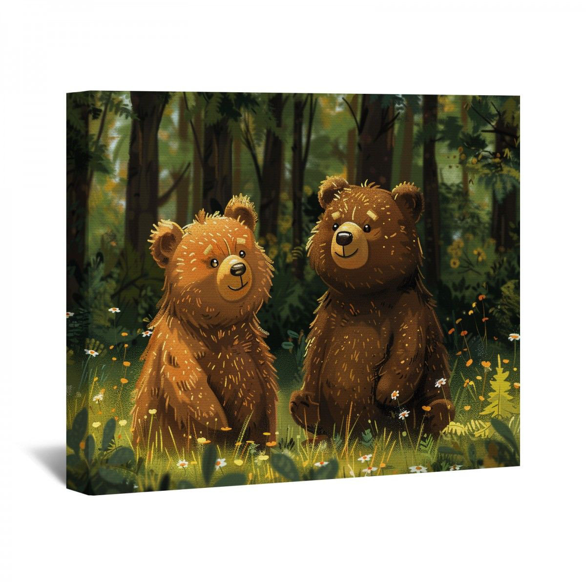 Redwood Rover Friendly Bears On Canvas Print | Wayfair